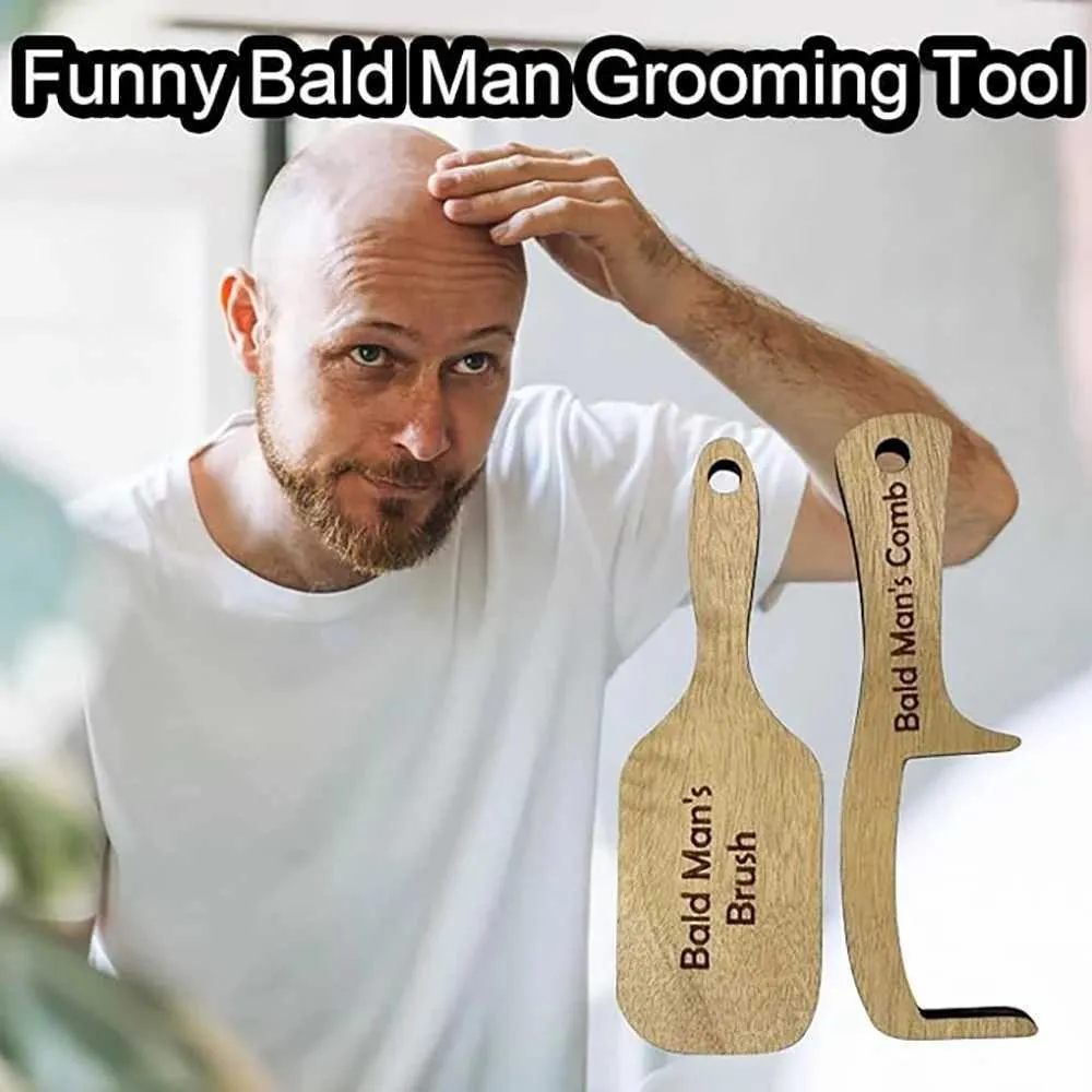 W241112 Wooden Hair Comb For Bald Men Gentle Scalp... From Enlai_xin1 ...
