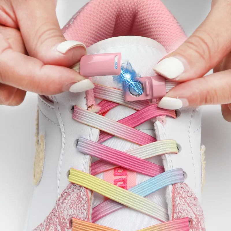 No Tie Shoelaces - Elastic Laces with Magnetic Lock for Sneakers, Kids ...