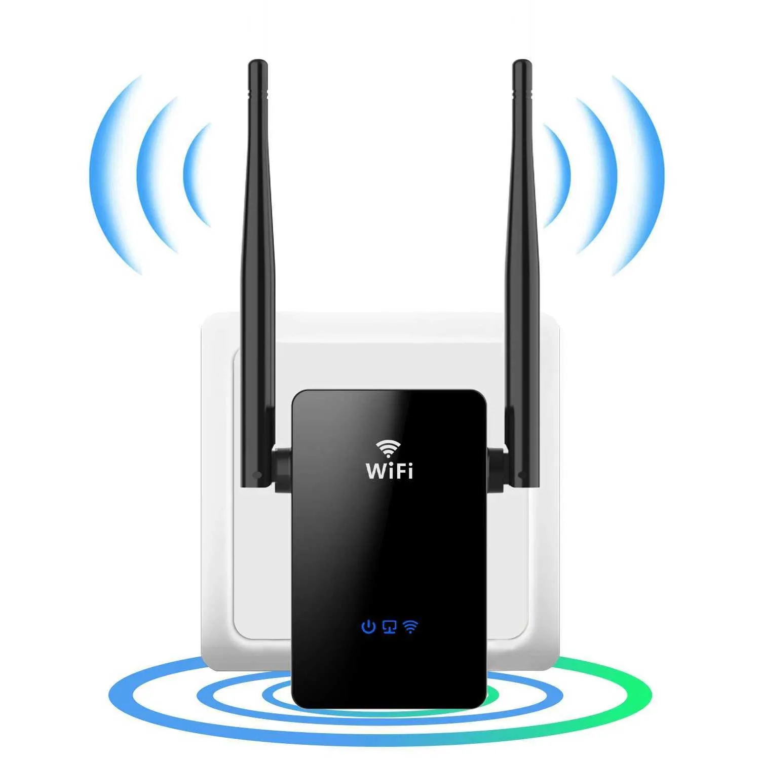 300Mbps Wifi Router Extender With Dual Antennas And Wireless Signal Amplifier For Home And ...
