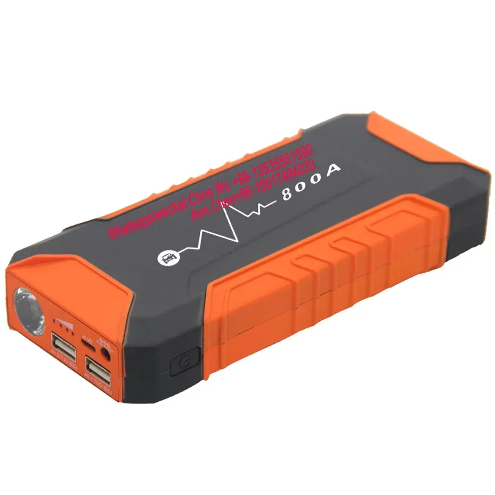 800A Peak Car Jump Starter, Portable 12V Auto Battery Booster Power Pack with Smart Charging ...