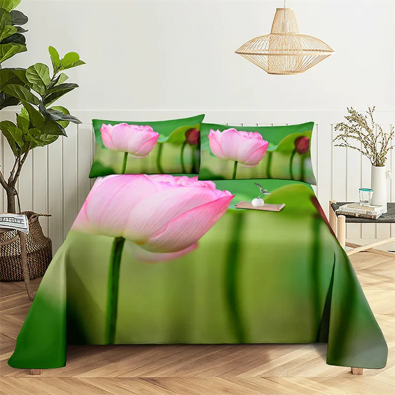 Blue Sky Tulip Queen Sheet Set for Girls, Lovers Room Bedding Set with ...