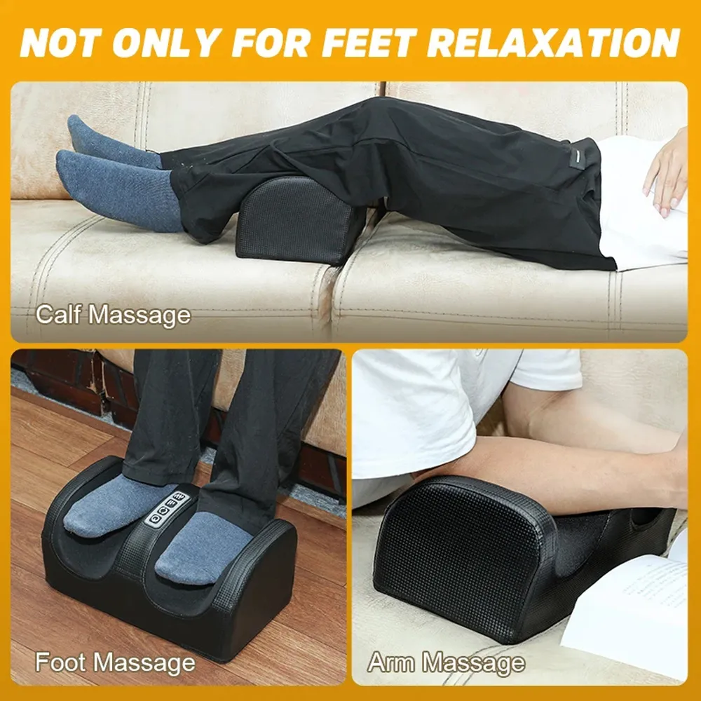 Electric Foot Massager Shiatsu Kneading Deep Tissue Relax Heated Roller ...