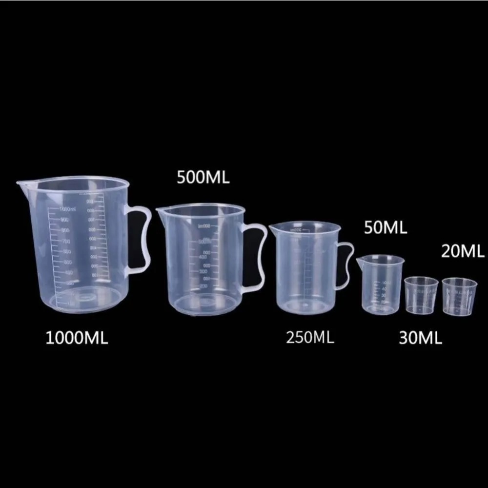 Plastic Measuring Cups Set - Clear Chemical Measuring Cup with Pour ...