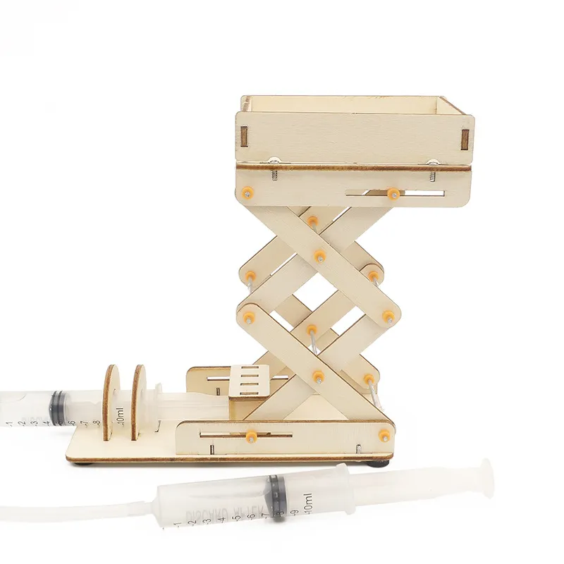 STEM Educational Toys: DIY Hydraulic Elevator Platform Model For Kids ...