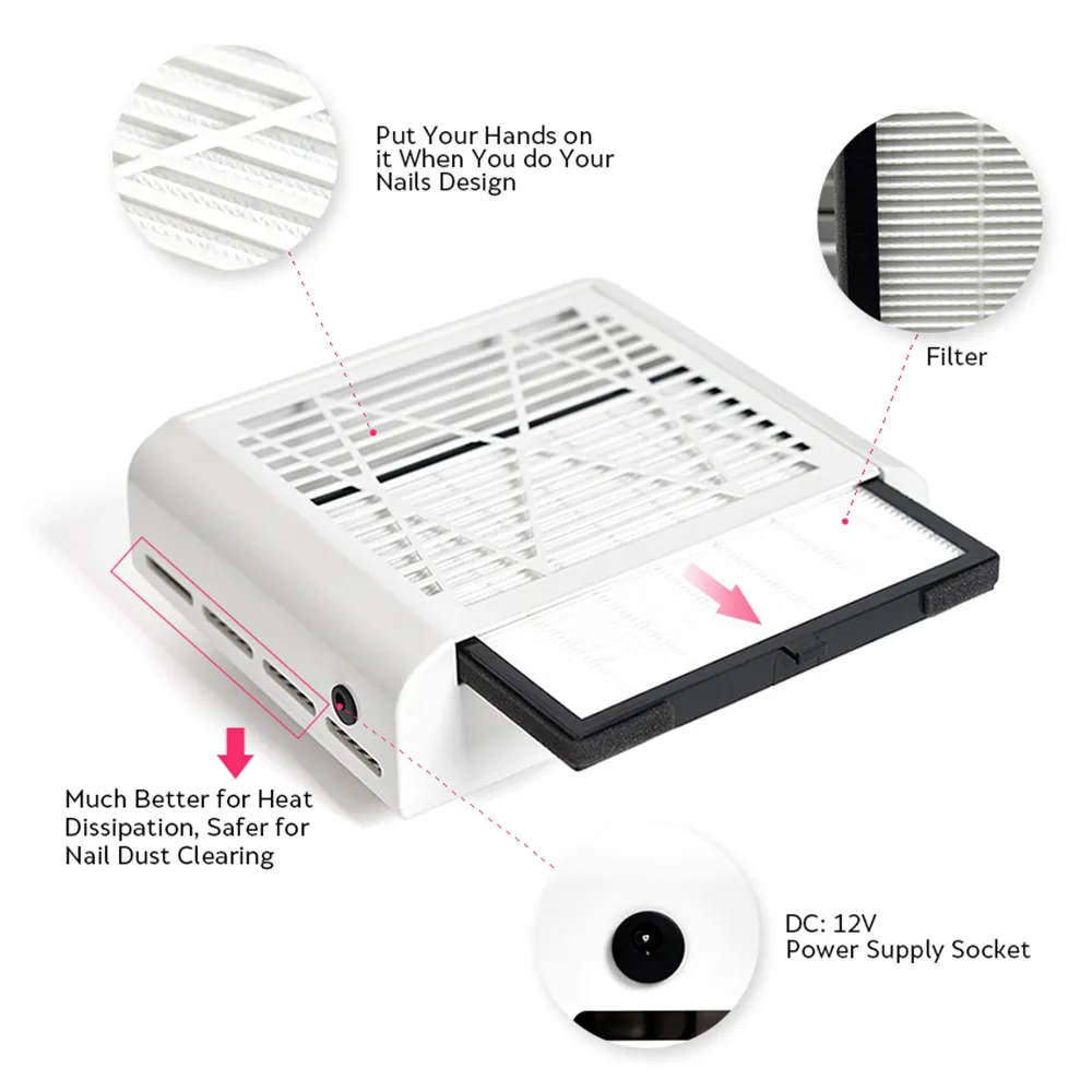 DHgate.com:Professional Nail Dust Collector Extractor Fan with Powerful ...