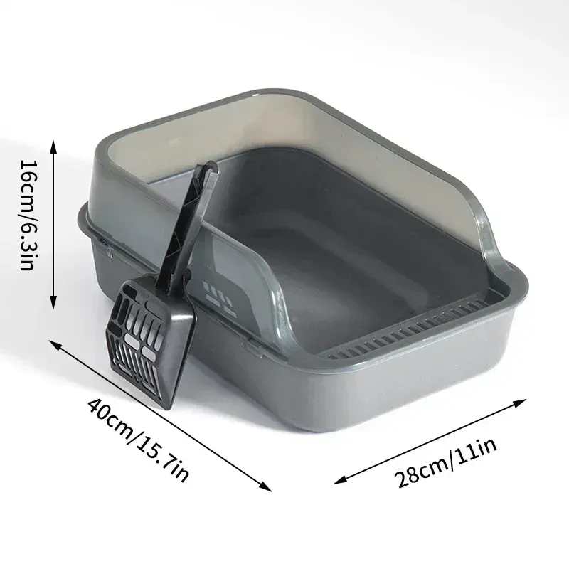 DHgate.com:Open-Top Large Cat Litter Box with Scoop, Plastic Pet Toilet ...