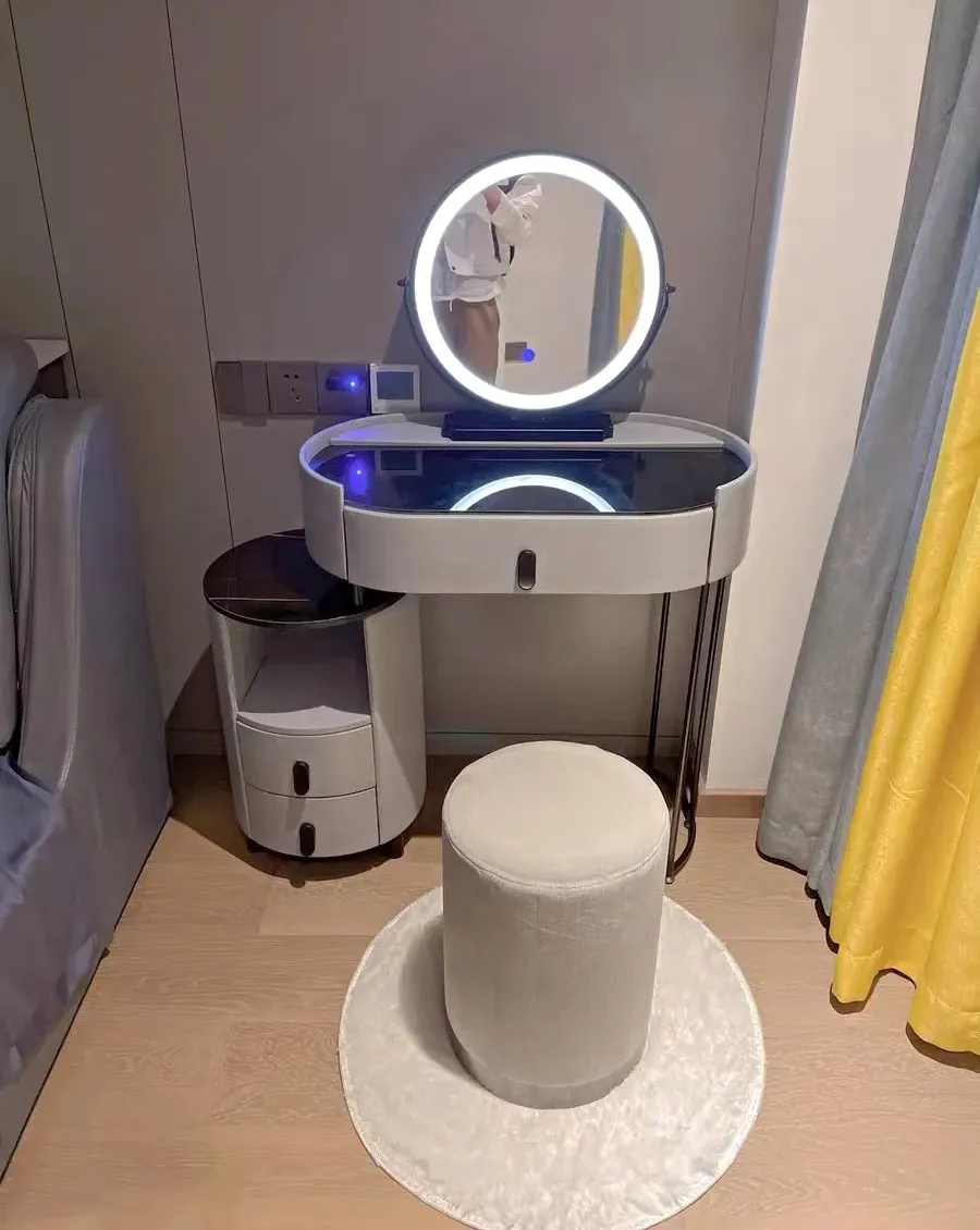 Modern Vanity Desk With Drawers, Bedroom Set With Vanity Table ...