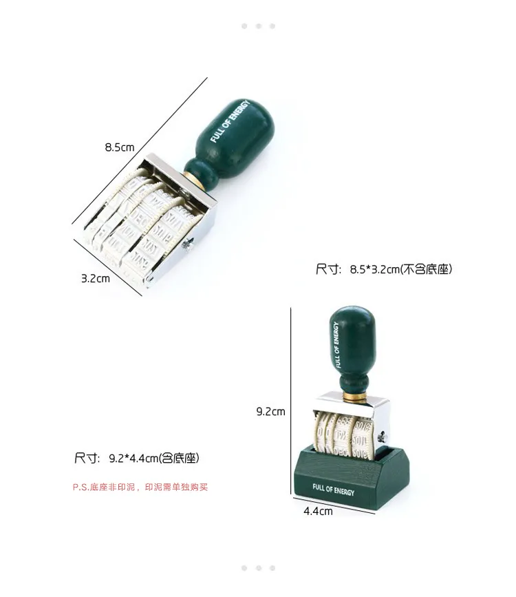 Vintage DIY Perpetual Calendar Wooden Stamps - Creative Date Stamp ...