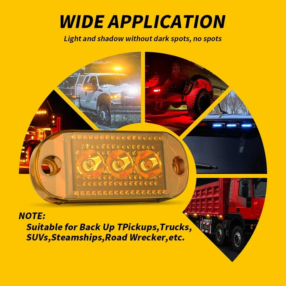 DHgate.com:10Pcs Universal Car Truck LED Clearance Marker Lights, Red ...