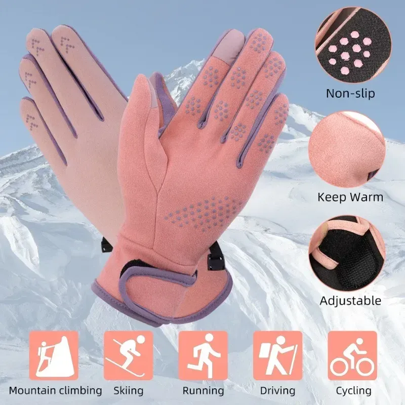 DHgate.com:Mens & Womens Winter Gloves, Non-Slip Fleece Touchscreen Gloves for Cycling, Skiing ...