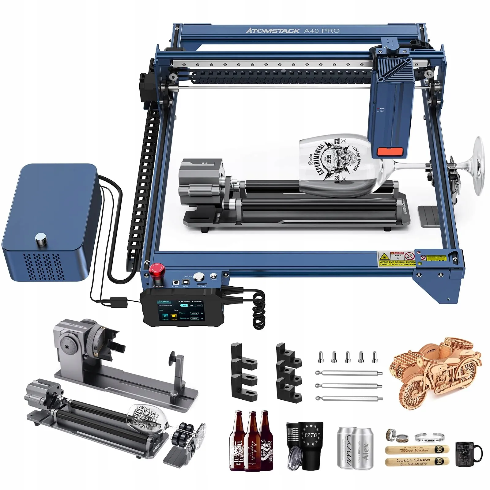 Powerful Laser Engraving System with Rotary Roller - Precision Crafting ...