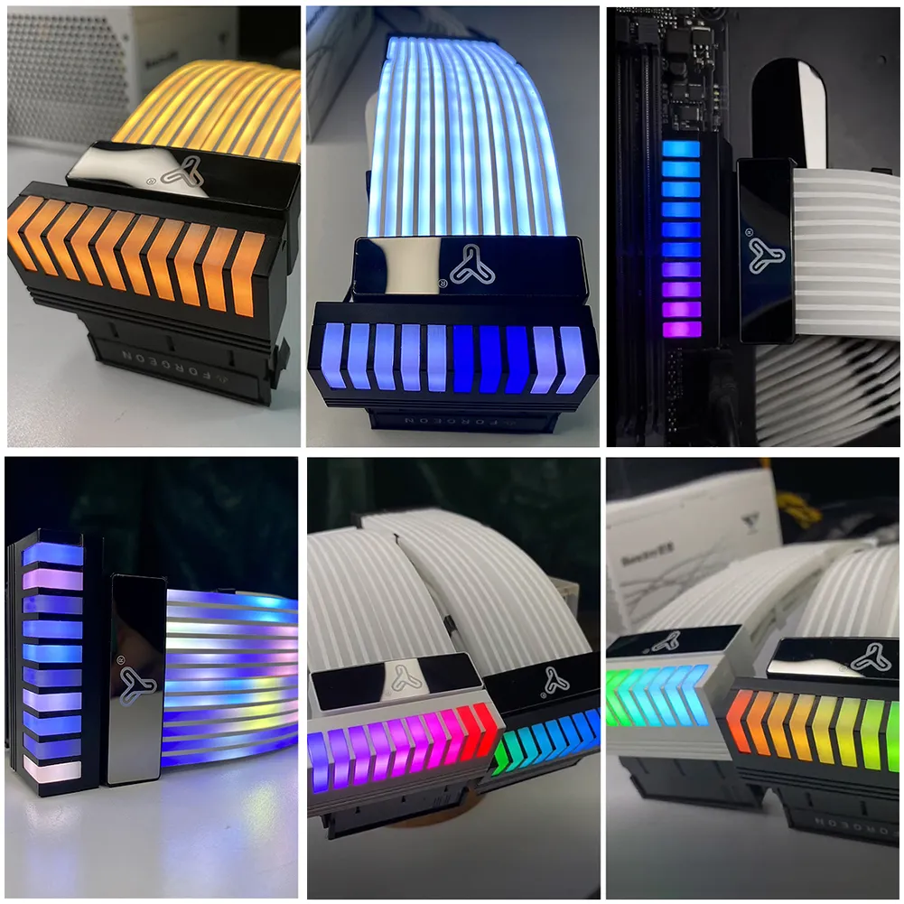 90 Degree Power Plug Adapter ATX 24Pin To 90 Degree Adapter With ARGB ...