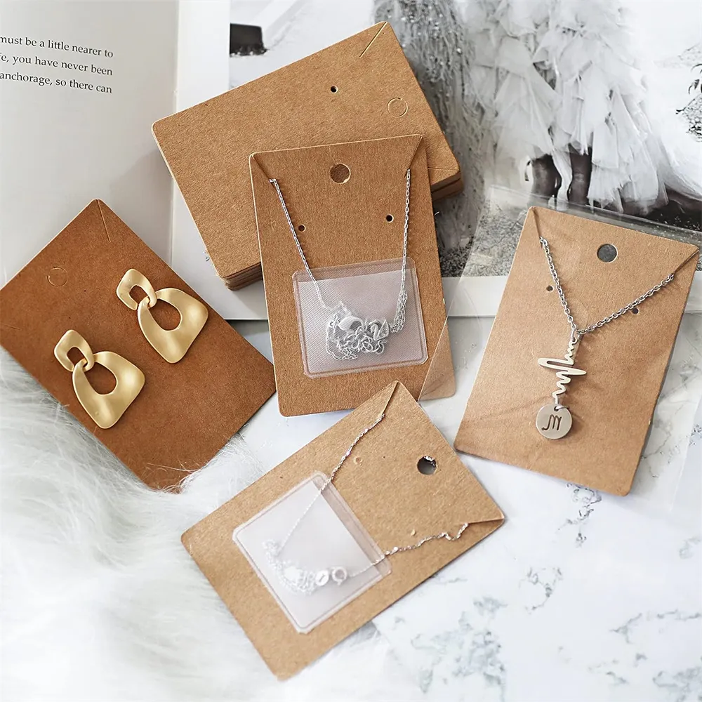 10/Plastic Necklace Chain Adhesive Pouch 1 Inch Clear Jewelry Packaging ...