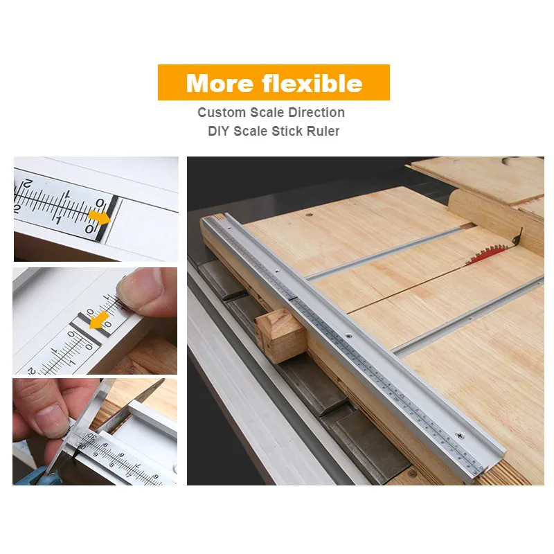 Aluminium T Track Miter Track Stop: 45 Type T Track With Scale For ...