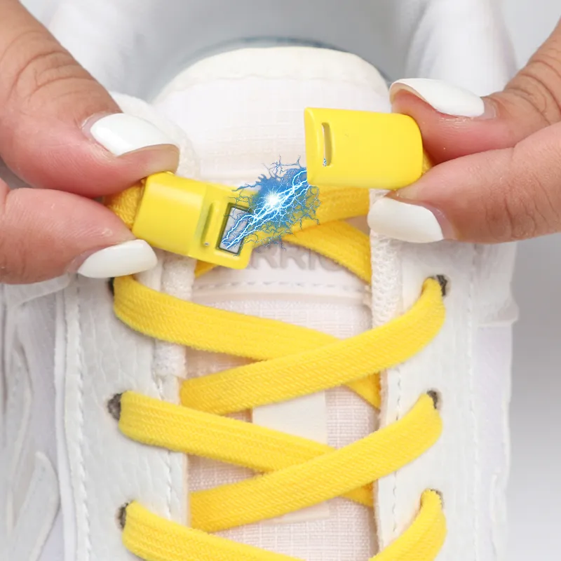 Magnetic No Tie Shoelaces 6MM Width Elastic Colored Locks for Casual ...