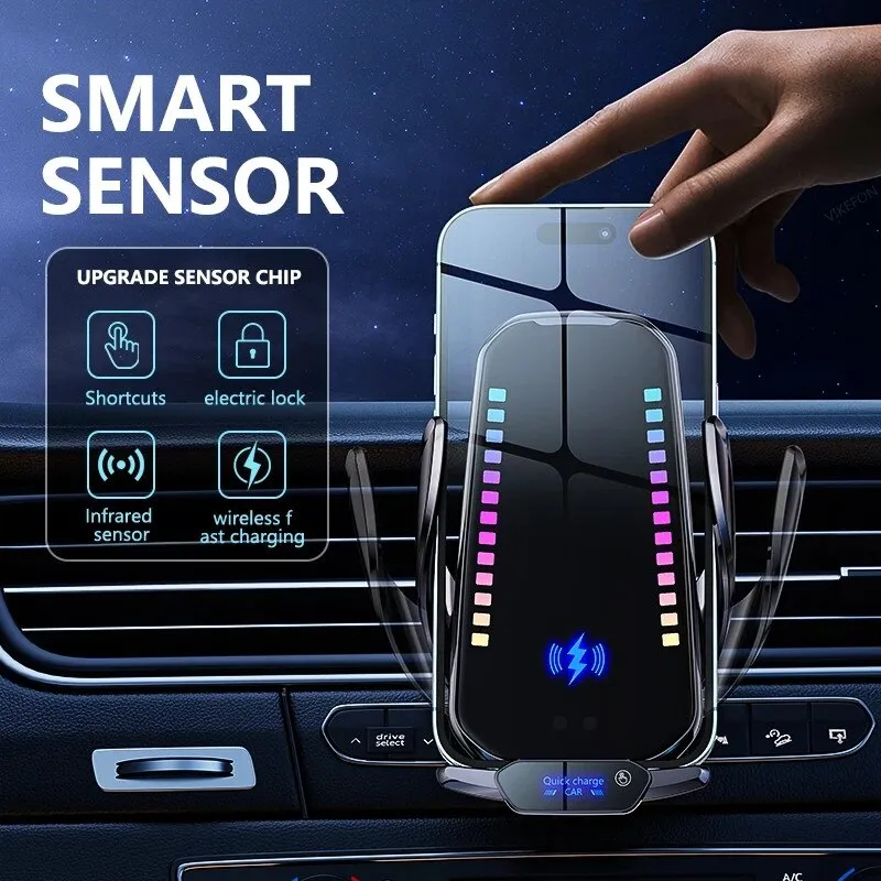 2024Magnetic Wireless Car Charger 15W Infrared Fast Charging Phone ...