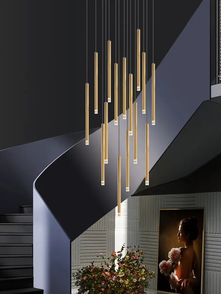 Staircase Chandelier: Modern Spiral Pendant Light For High Ceiling ...