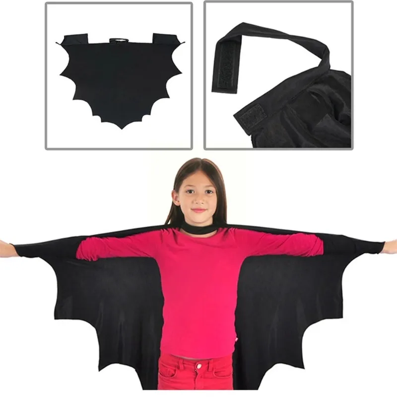 Kids Halloween Bat Costume - Black Bat Wing Cape for Cosplay & Dress-Up ...