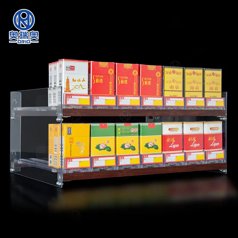 Aluminium Automatic Cigarette Acrylic Display Unit With 5 Pusher Racks ...