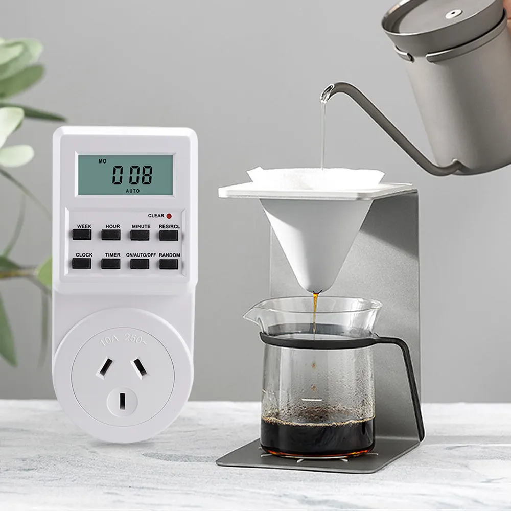 Digital 24-Hour Programmable Timer Plug for Indoor Electrical Outlets ...