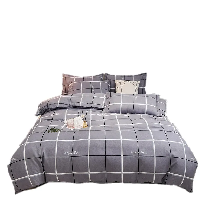 Elegant Grey Bedding Set - European Style, Soft Comfort, Large Family ...
