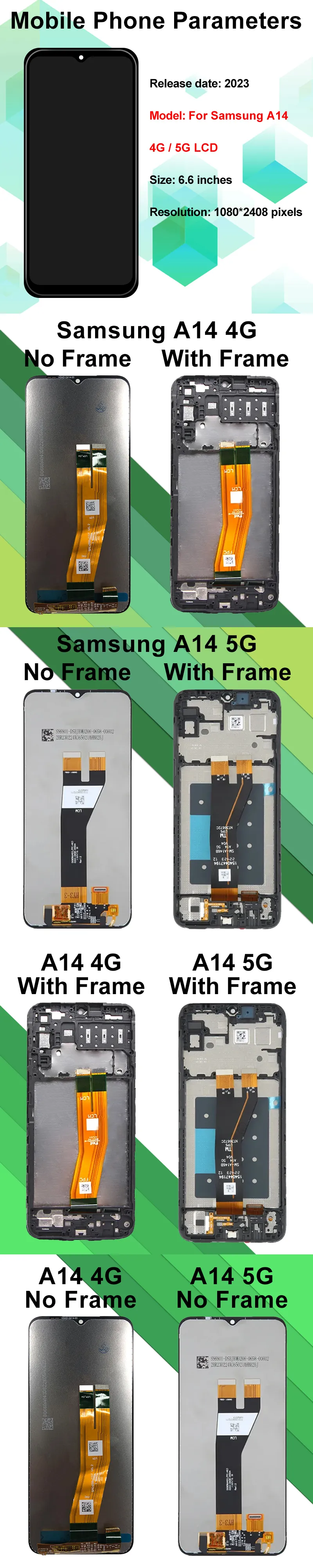 DHgate.com:For Samsung Galaxy A14 4G LCD SM-A145F SM-A145M Display ...