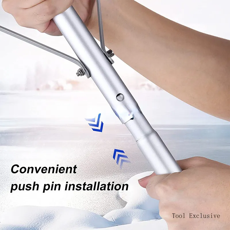 20ft Roof Snow Removal Tool - Aluminum Alloy Snow Scraper with Wheels ...