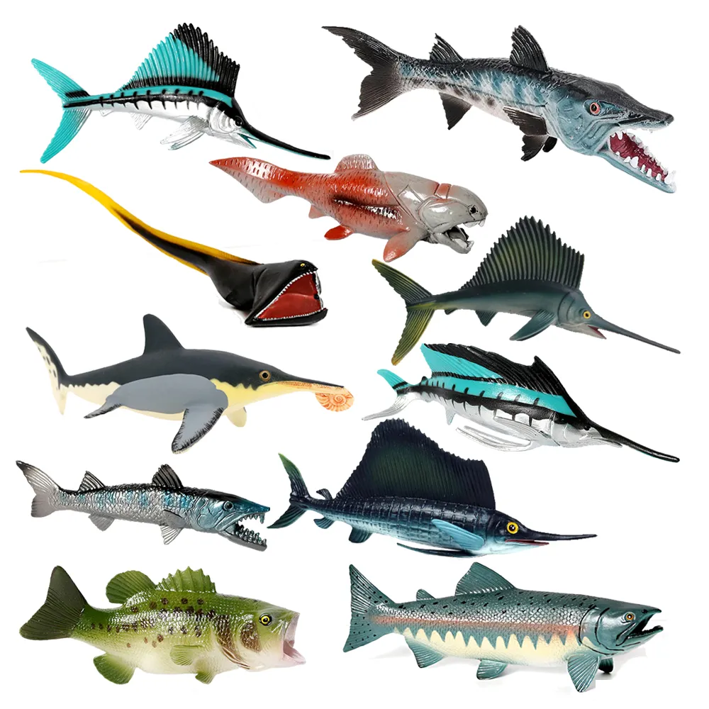 Toys For Fish: Marine Animal Action Figures Sailfish, Flying Fish ...