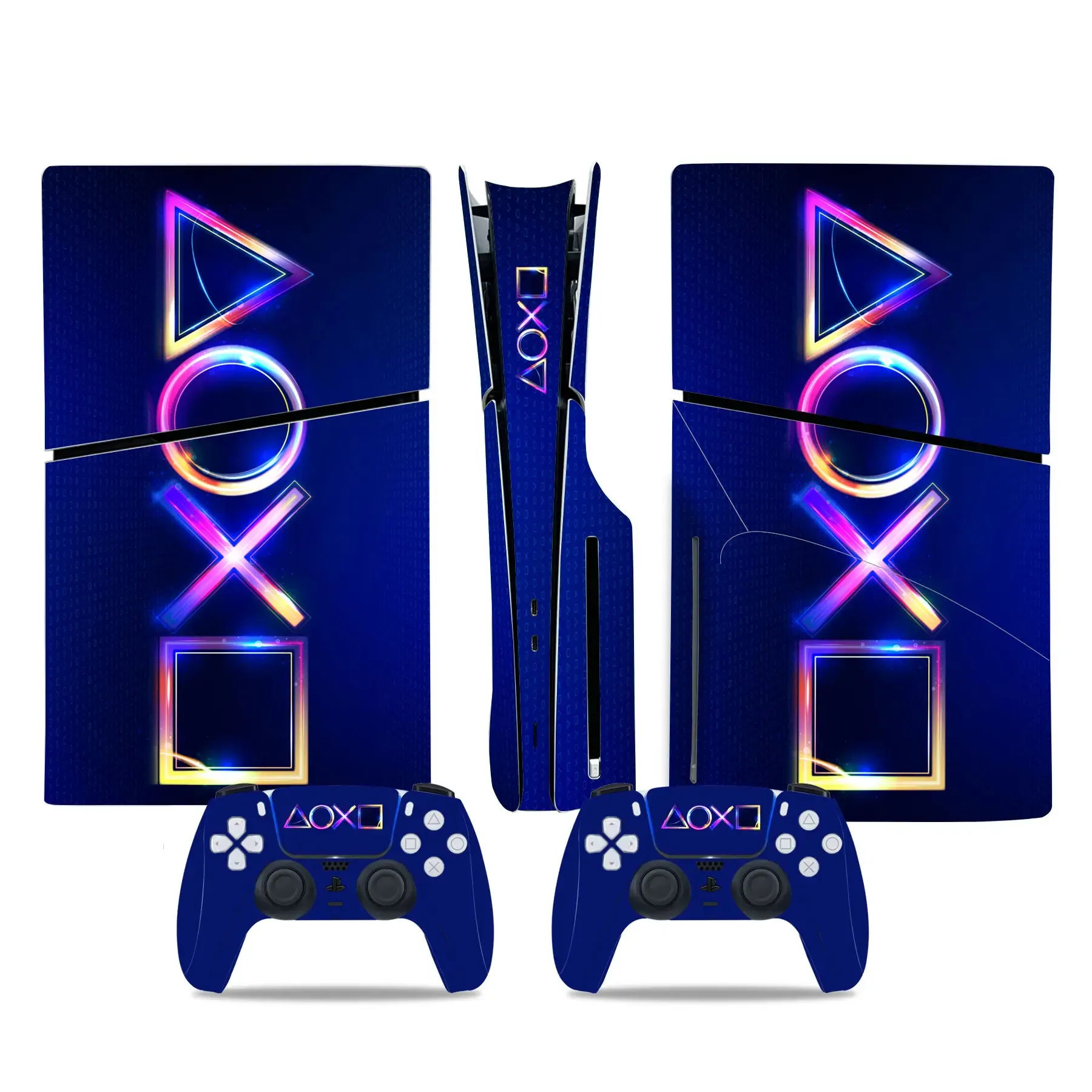 PS5 Protector Case Geometry Design Vinyl Skin Full Set For Console And ...