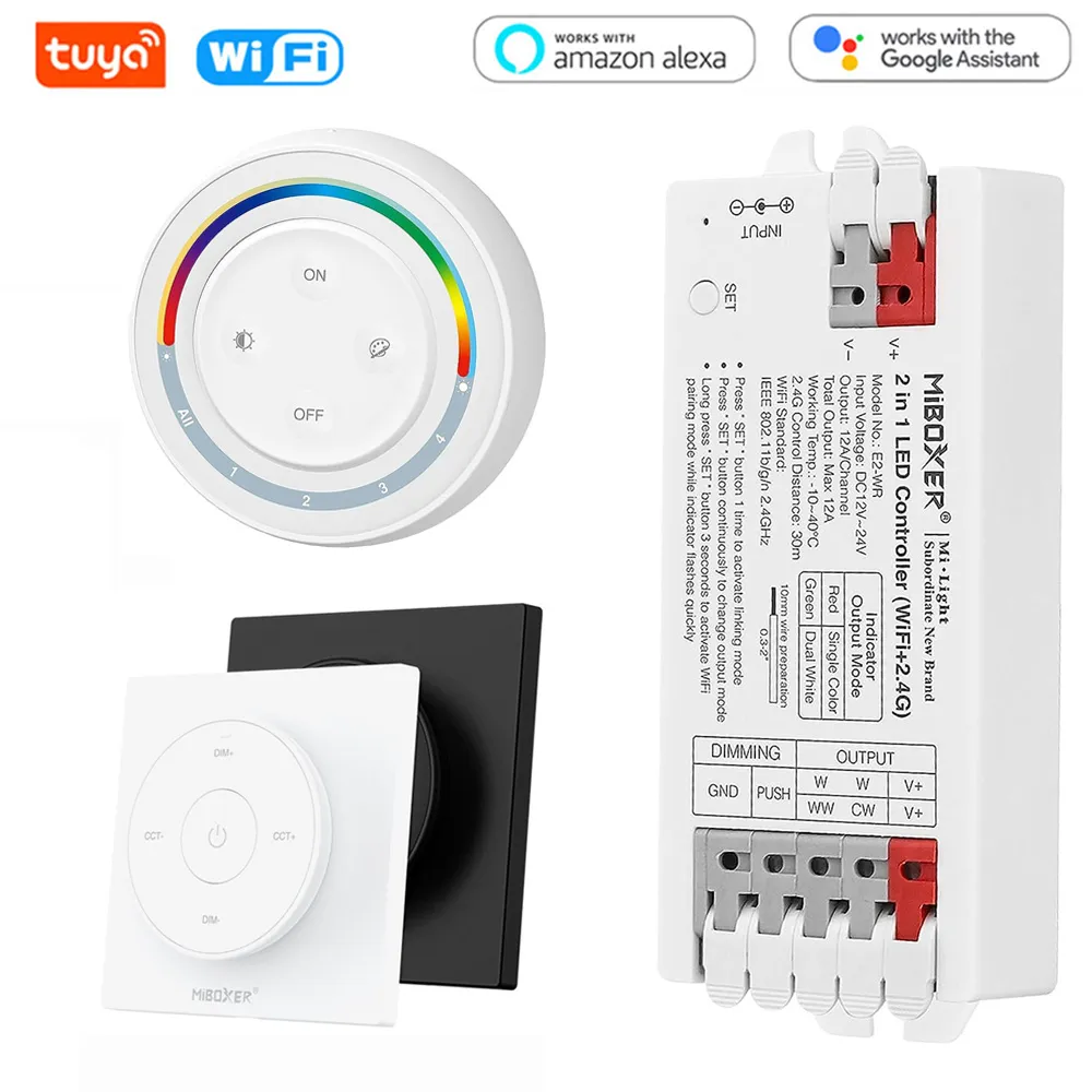 2024Tuya Smart Wi-Fi LED Controller Kit, DC12V-24V 5050 RGB/RGBW/RGBCCT ...
