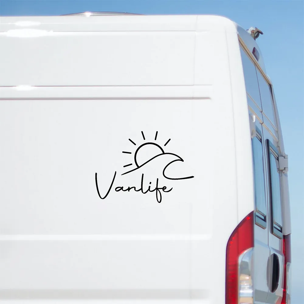 Camper Van Decals: Wave Sun Car Sticker Motorhome Bumper Decoration ...