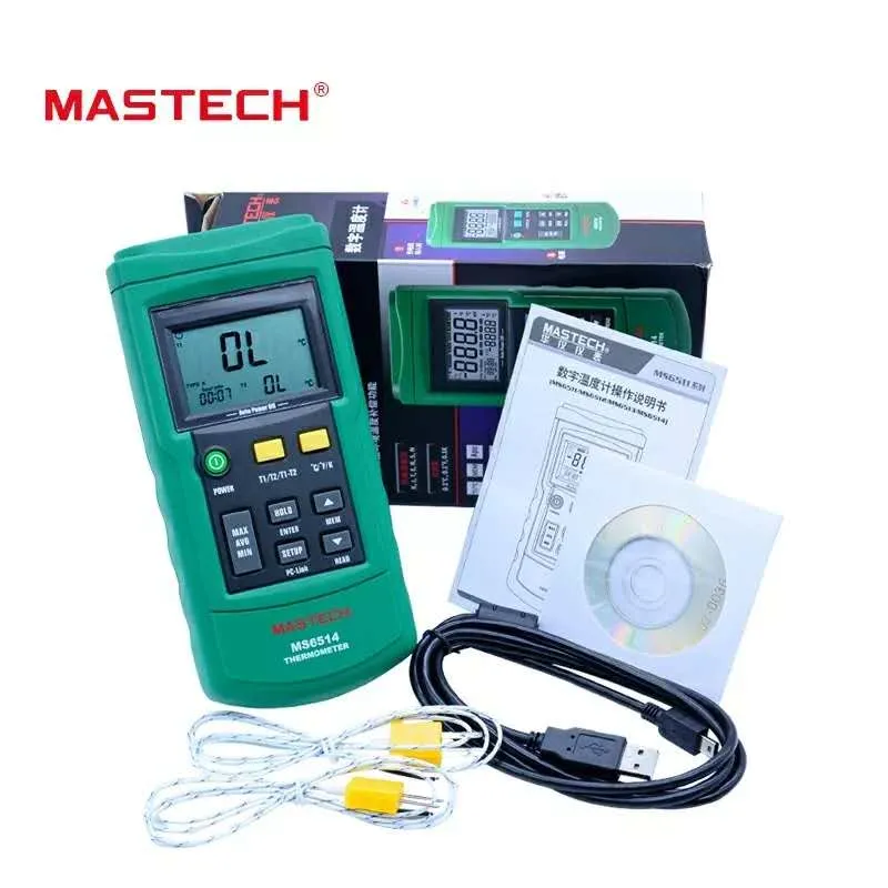 Amprobe Tmd-56 Mastech Ms6514 Dual Channel Digital Thermometer ...