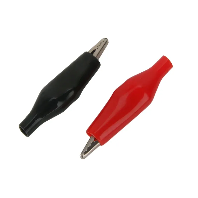 28MM Crocodile Type Clips Soft Plastic Coated Testing Probe Mini ...