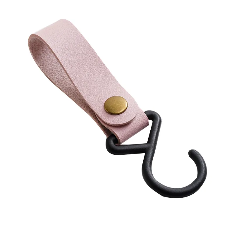 Multipurpose PU Leather Strap Carabiners: Durable Hooks for Strollers ...