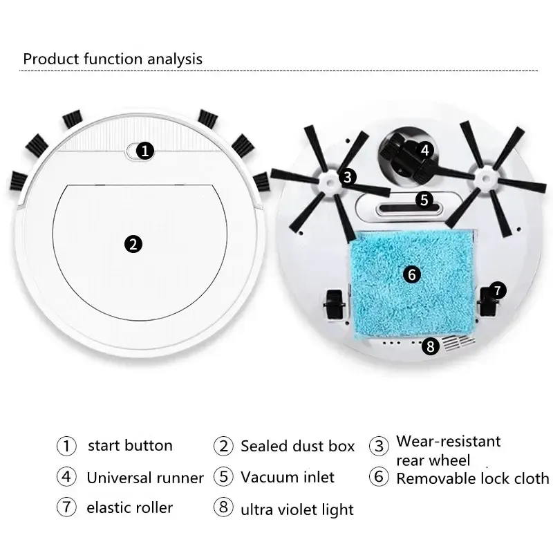 Xiaomi New USB Robot Vacuum Cleaner Smart For Home Mobile Phone APP ...