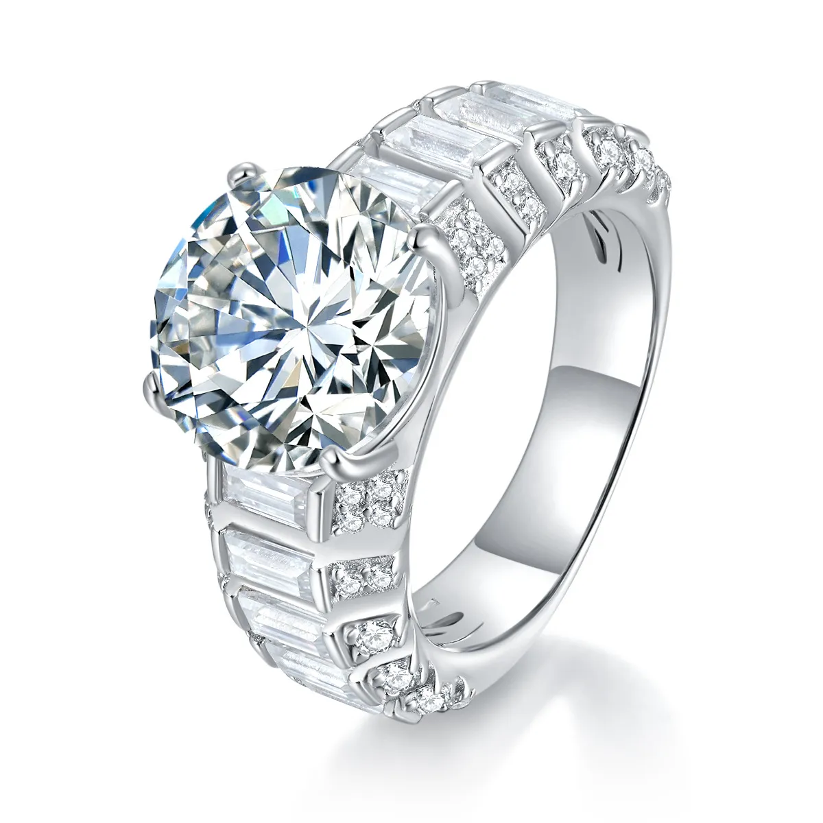 DHgate.com:Dazzling 6.85CT D Color Moissanite Ring: Exquisite Luxury ...