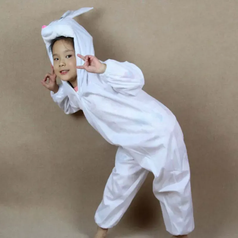 White Rabbit Animal Cosplay Costume for Kids' Halloween Easter Roleplay ...