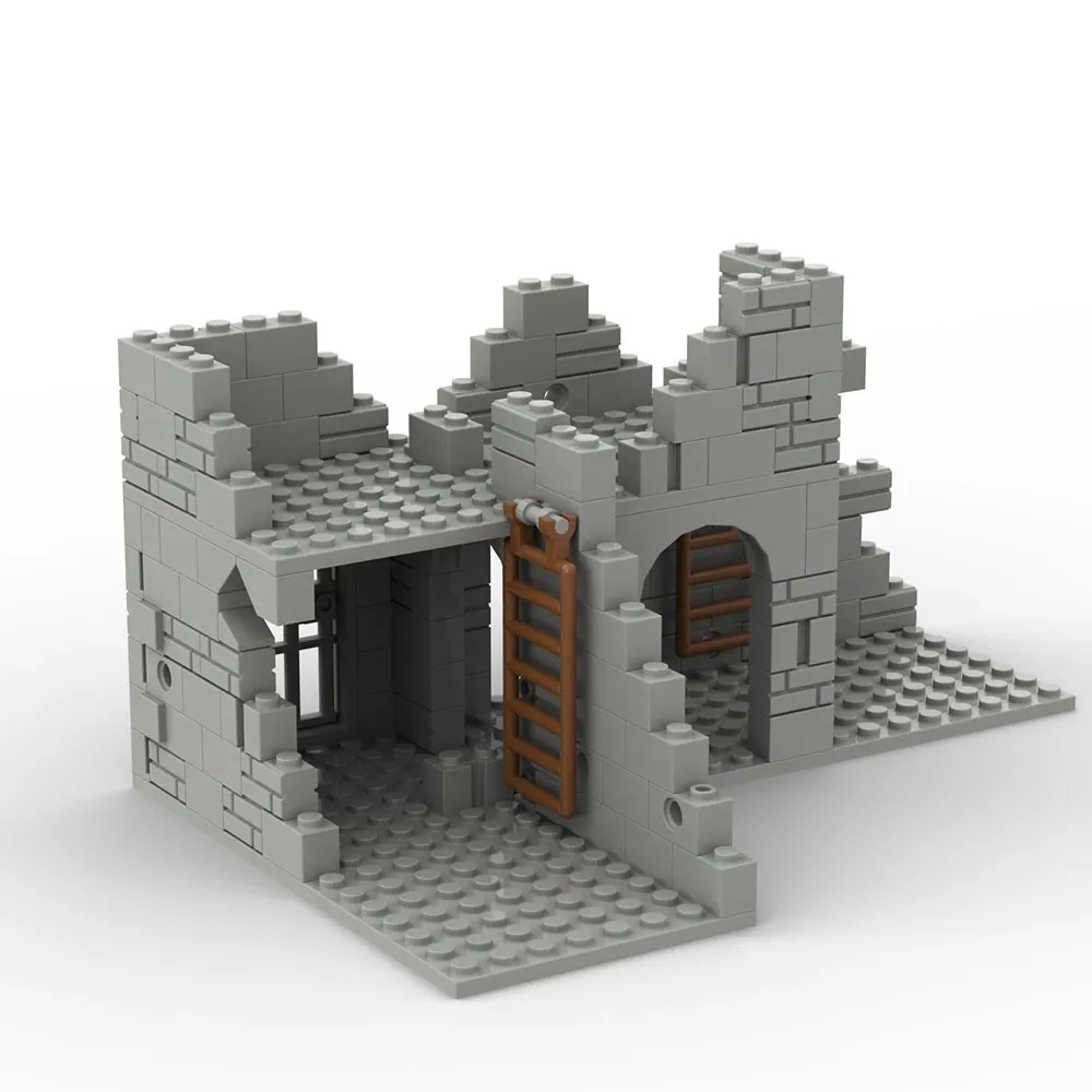 WW2 Military Ruins blocks house Set with Destroyed Wall War Scene - DIY ...