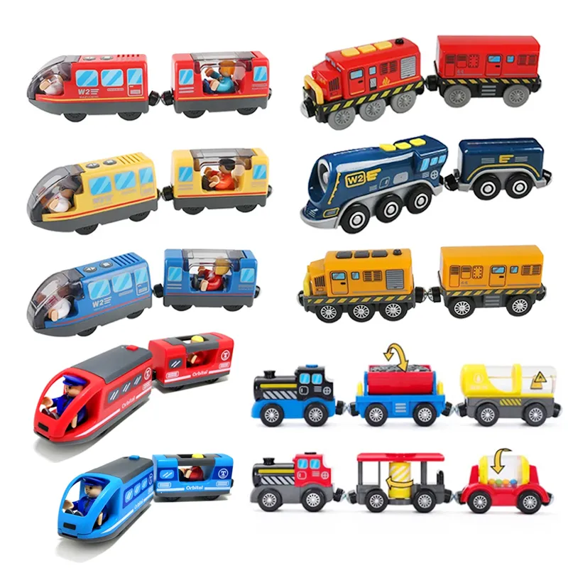 Diecast Magnetic Locomotive Electric Train Set Battery Operated Slot Toy Train Set For Wooden Rail Track Perfect Kids Gift From Ddmyearth 19.19 DHgate.Com
