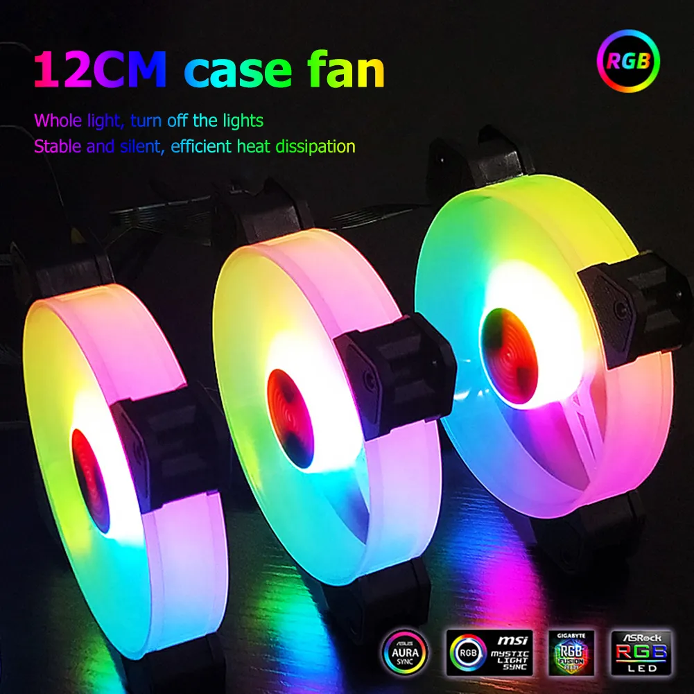 COOLMOON 120mm RGB Computer Chassis electric fan - Adjustable Silent ...