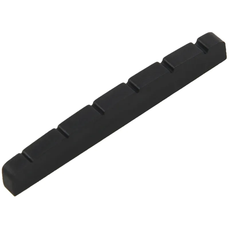 Premium Set of 6 Black Guitar Top Nuts and 1 Vintage Cattle Bone Six ...