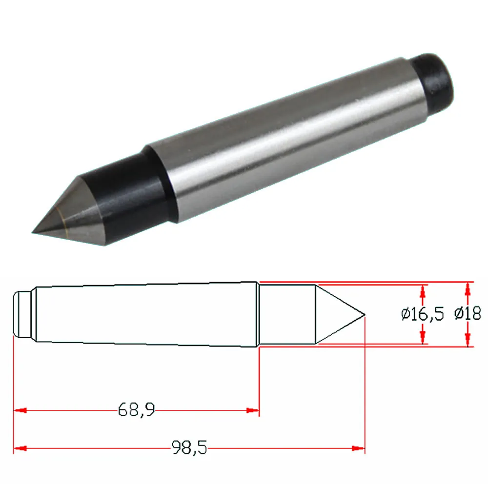 Light Duty Live Center MT2 Morse Taper CNC Rotary Axis Tailstock Lathe ...