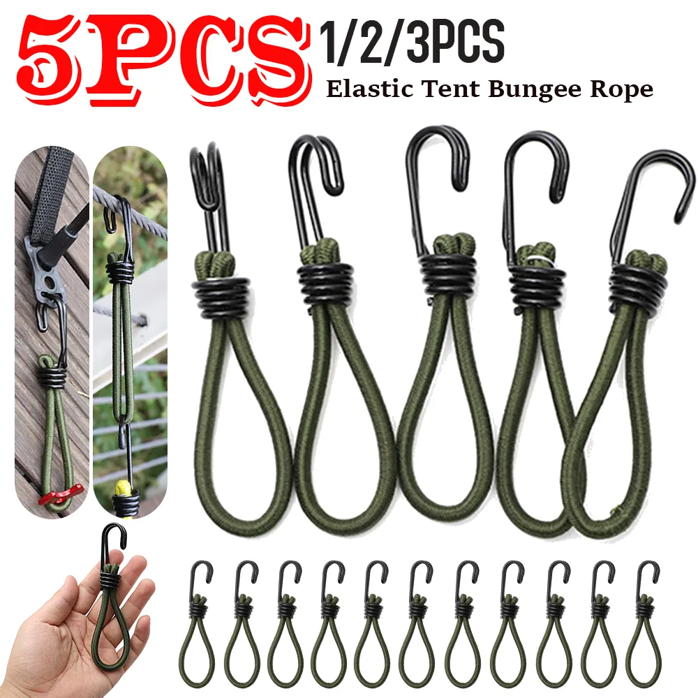 Bungee Cord Clips With Elastic Hook And Loop Fastener Strap, Durable ...