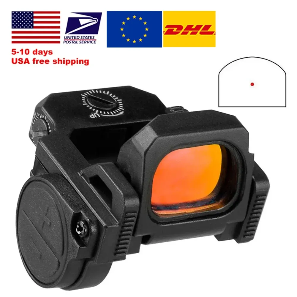 Mini Red Dot Sight Collimator Rifle Reflex Sight Scope Fit 20mm Weaver Rail For Airsoft ...