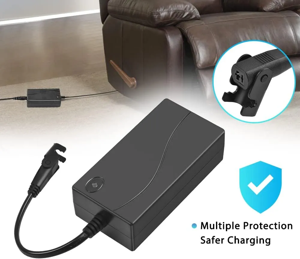 Sofa Recliner Power Supply: 2-Pin 29V 2A Adapter with Extension Cord ...