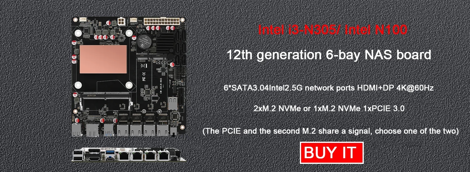 Mini ITX NAS Board, Low-Power Industrial Motherboard with Quad-Core ...
