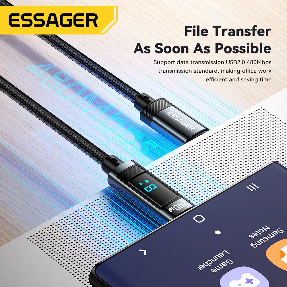 Essager 240W USB Type C to USB C Cable PD 3.1 100W Fast Charging 6A ...