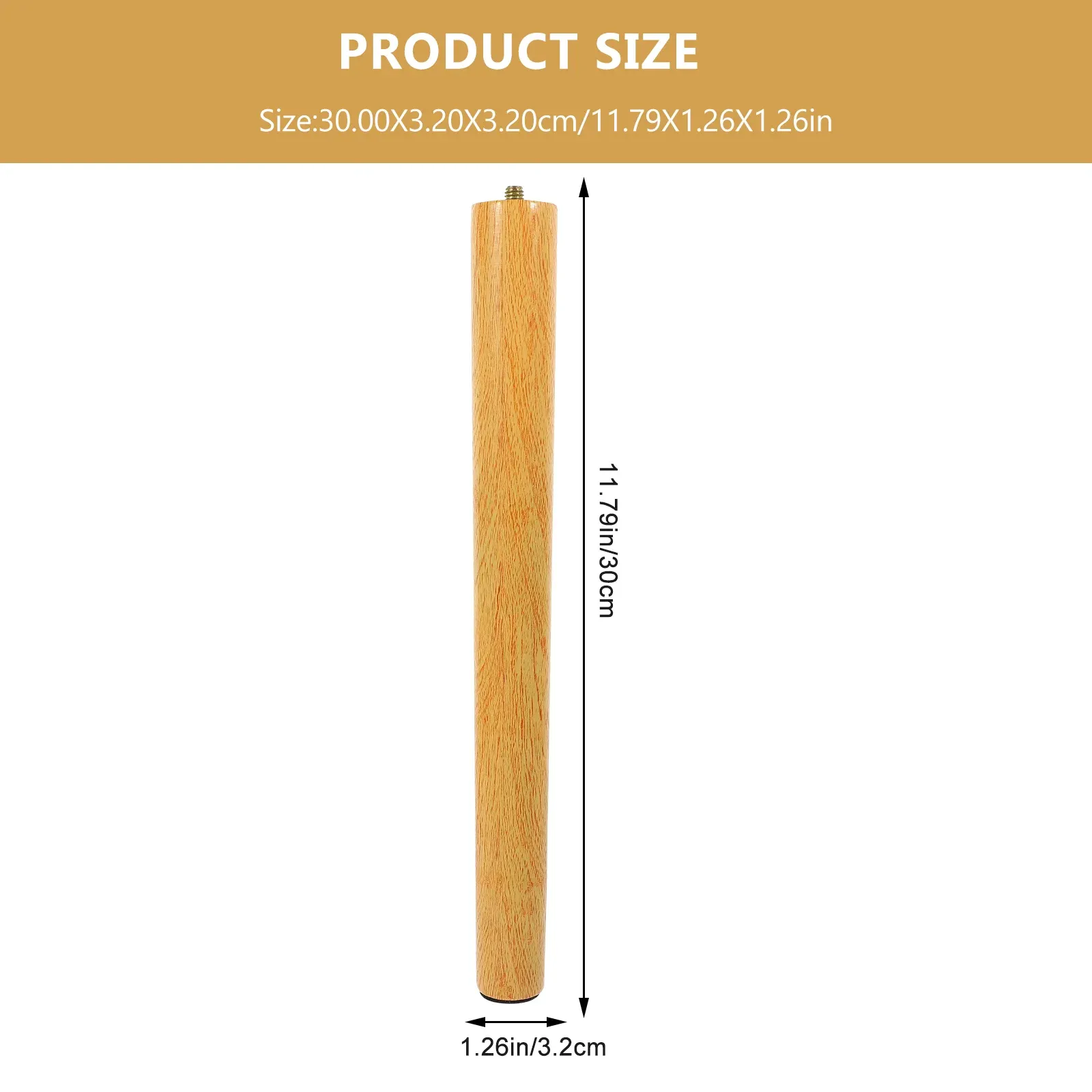 Wooden Chair Leg Extenders Solid Wood Furniture Legs Sofa, Bed, Cabinet ...