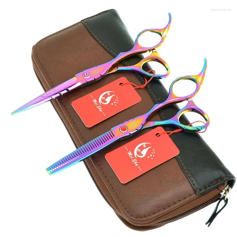 Meisha 6 Inch Japan Steel Barber Purple Dragon Grooming Shears Hair ...