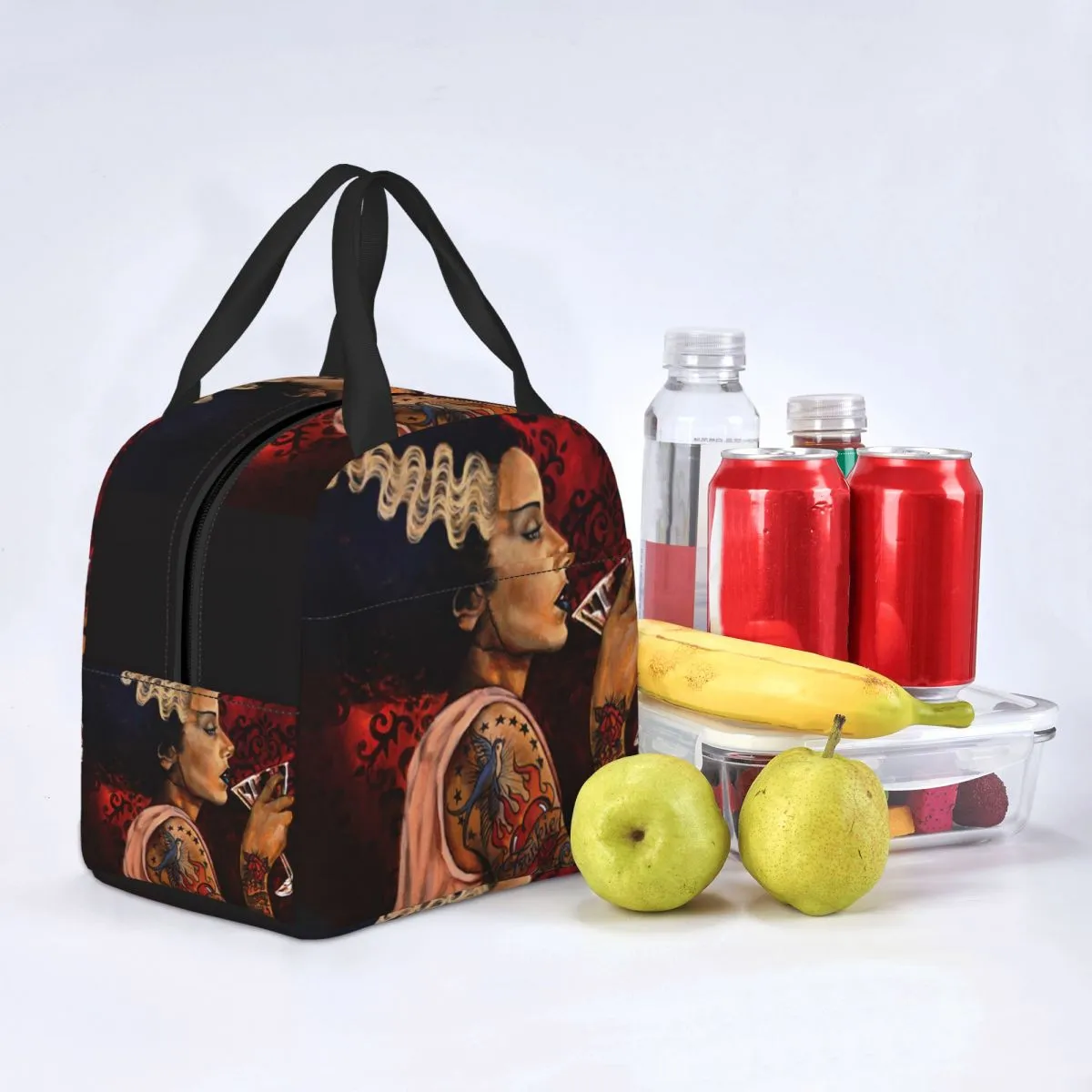 Bride Cocktail Tattoo Art Lunch Bag Cooler Thermal Insulated ...